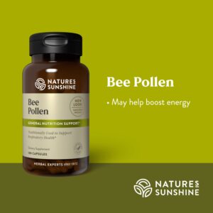 Nature's Sunshine Bee Pollen, 100 Capsules | Has a Strong Nutritional Profile that Offers a Natural Energy Boost