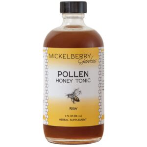 pollen honey tonic - herbal supplement - natural respiratory support (8 ounces)