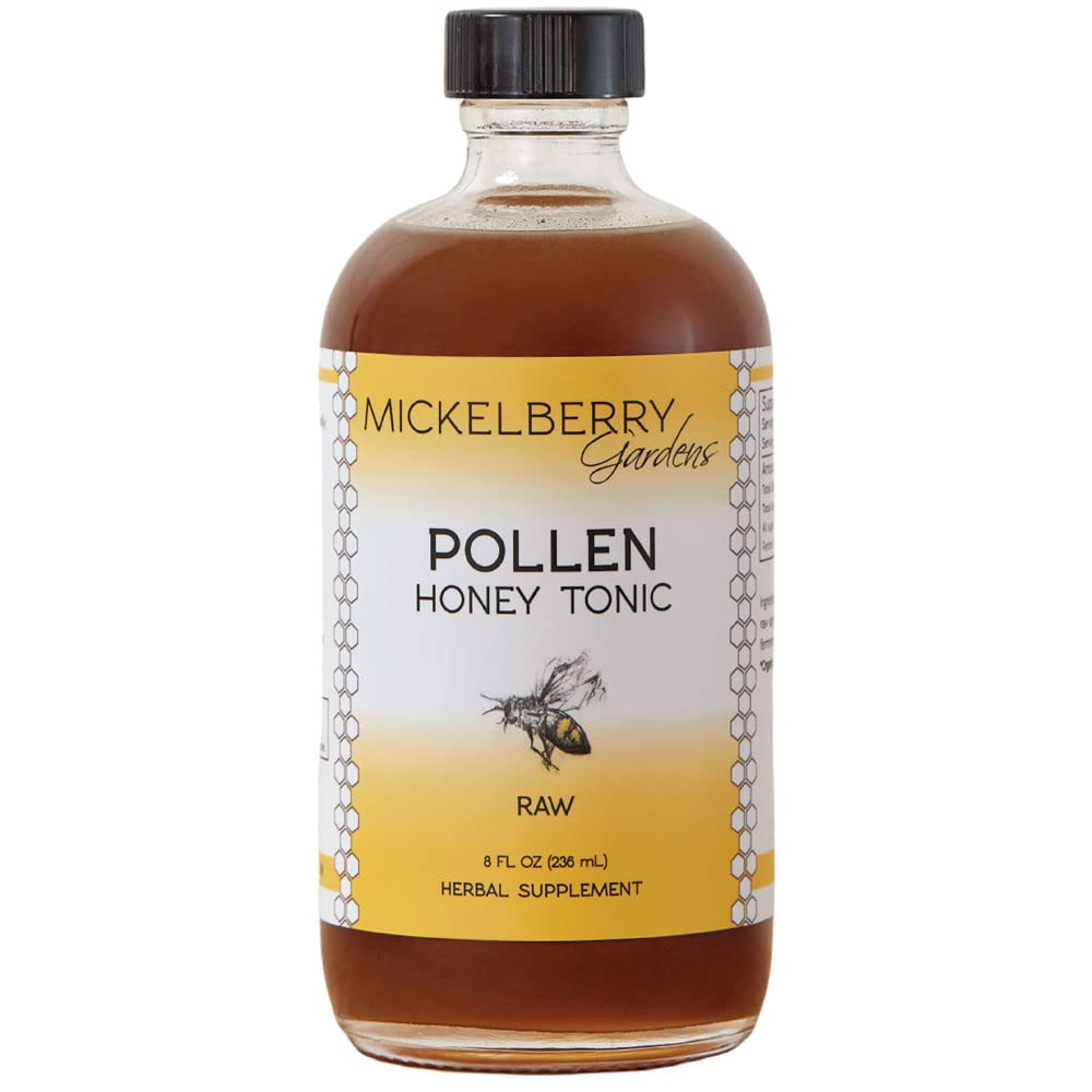 Pollen Honey Tonic - Herbal Supplement - Natural Respiratory Support (8 ounces)