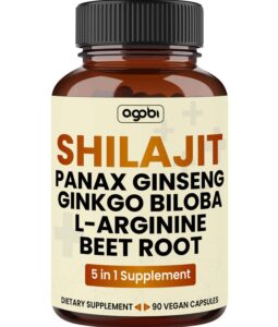 7100mg shilajit supplement - 90 capsules - support for energy production, concentration, brain health & extra strength - combined with panax ginseng root, beet root & more - gluten-free, non-gmo