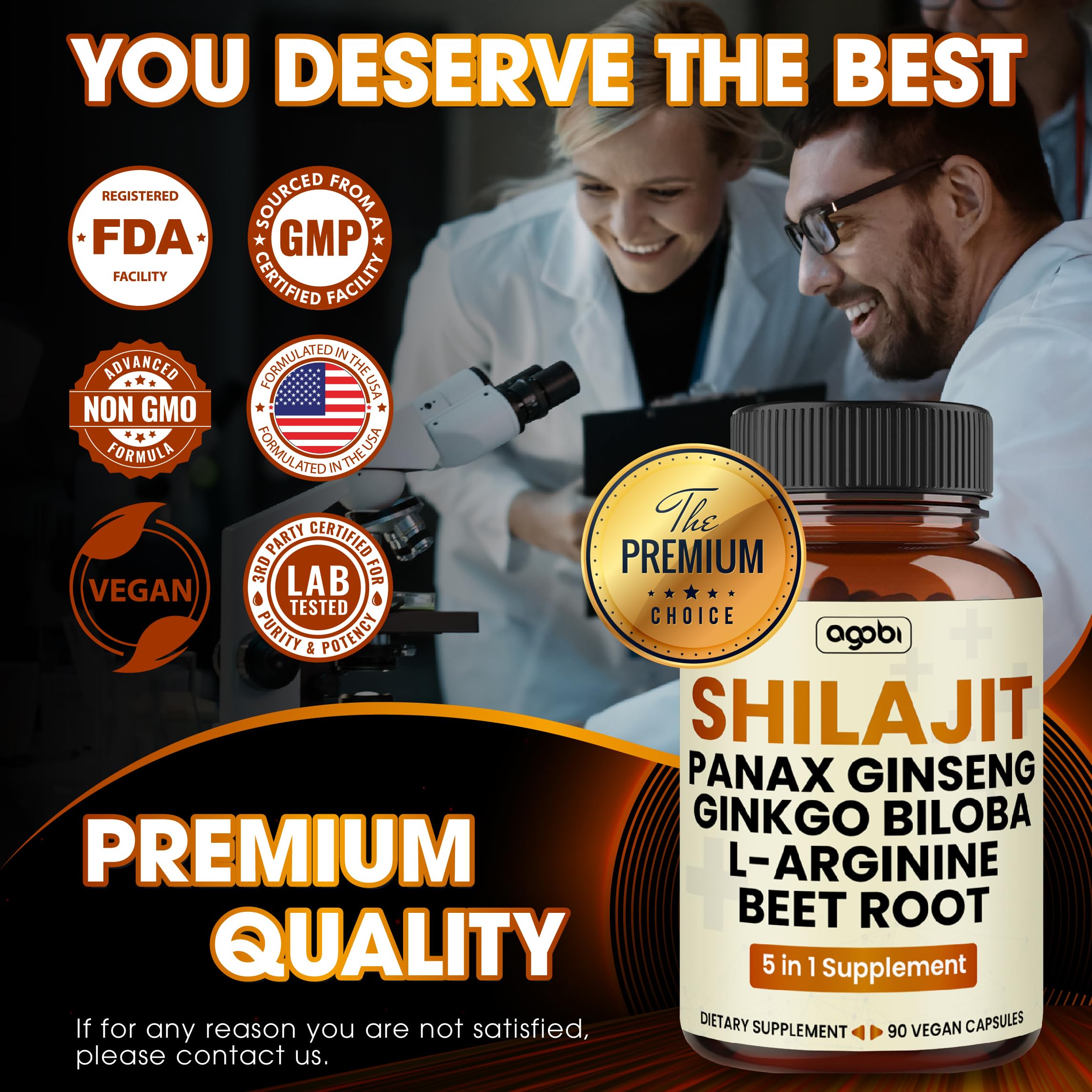 7100mg Shilajit Supplement - 90 Capsules - Support for Energy Production, Concentration, Brain Health & Extra Strength - Combined with Panax Ginseng Root, Beet Root & More - Gluten-free, Non-GMO