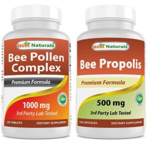 best naturals bee pollen complex 1000 mg & bee propolis 500 mg