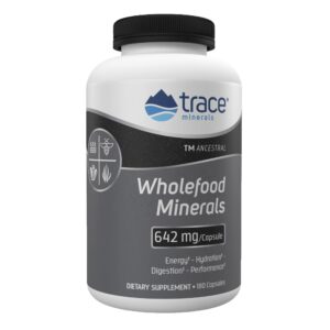 tm ancestral wholefood minerals capsules | 642 mg/capsule (180 capsules) | supports hydration, sleep, brain, nerves, & digestion | includes bee pollen, atlantic kelp, ancient sea salt, and concentrace