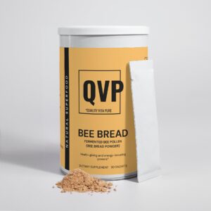 bee bread powder vita pure | 100% fermented bee pollen (bee pearl) - natural superfood with bee pollen, nectar, royal and enzyme blend - freeze dried extract of bee bread supplement -pure organic