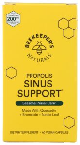 beekeepers naturals propolis sinus support, 60 ct