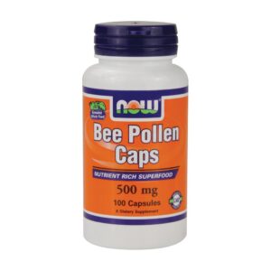 now foods bee pollen 500 mg - 100 caps 5 pack