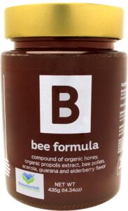 vitasupportmd superfood organic honey fortified with propolis - aide with immune support, energize your mind & body with bee pollen, vitamin c, guarana, & elderberry bee formula