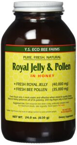 fresh royal jelly + bee pollen, honey mix - 40,000 mg ys eco bee farms 24.0 oz.