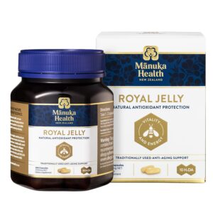 manuka health royal jelly capsules, 1000mg net - 365 count (6-month supply) - traditional anti aging supplement from new zealand