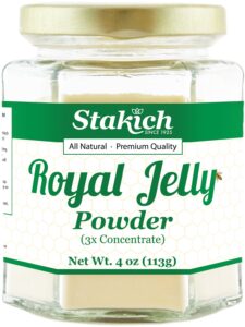 stakich royal jelly powder - 4 ounce - 3x concentrate - freeze dried, pure, natural