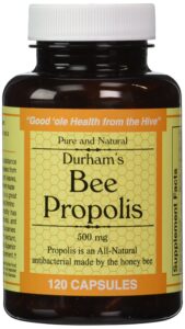 durham's bee propolis 500mg 120 capsules