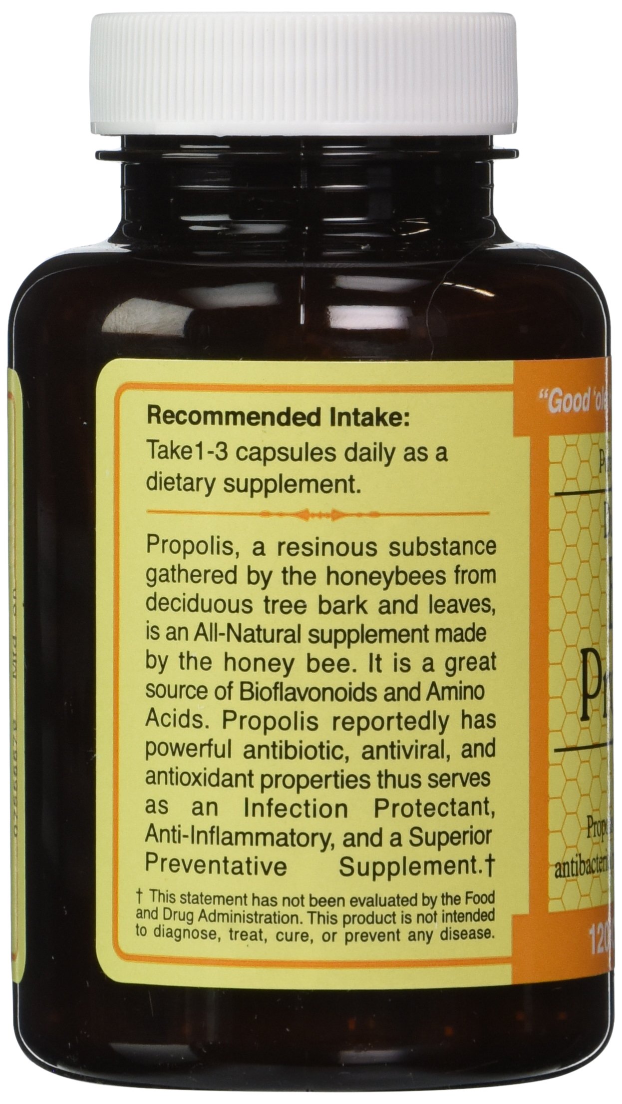 Durham's Bee Propolis 500mg 120 Capsules