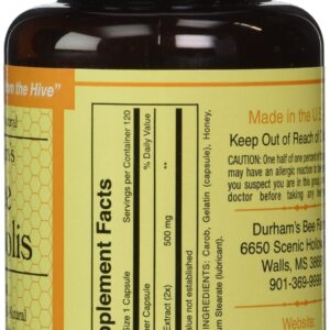 Durham's Bee Propolis 500mg 120 Capsules