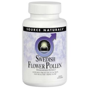 source naturals swedish flower pollen extract supplement, supports prostate function and healthy urine flow - 45 tablets