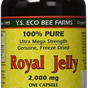 YS Eco Bee Farms Royal Jelly 2,000 mg - 75 Capsules (Pack of 2)