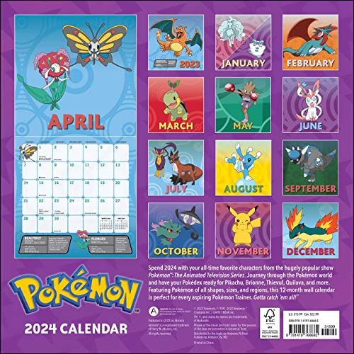 Pokémon 2024 Wall Calendar