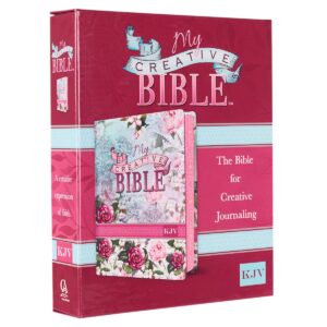 KJV Holy Bible, My Creative Bible, Faux Leather Flexcover - Ribbon Marker, King James Version, Pink Floral