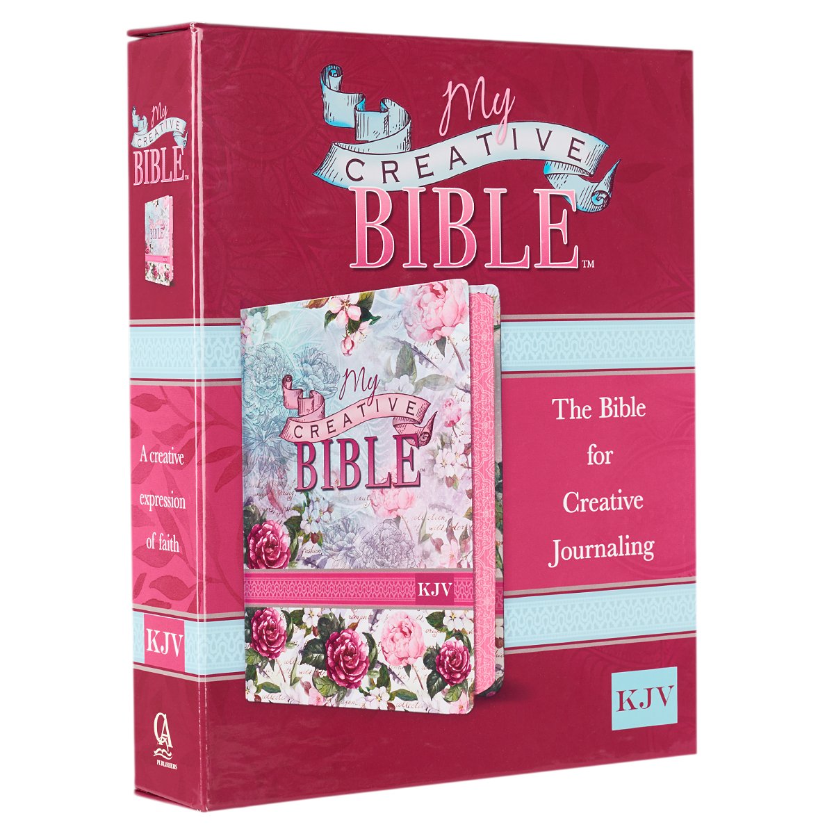 KJV Holy Bible, My Creative Bible, Faux Leather Flexcover - Ribbon Marker, King James Version, Pink Floral