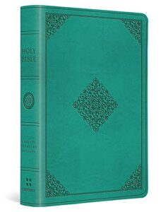 esv value large print compact bible (trutone, teal, ornament design size: 8.0)