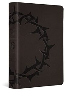 esv large print compact bible (trutone, charcoal, crown design)