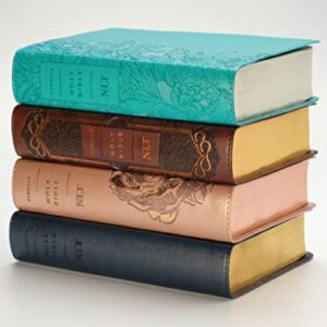 NLT Compact Giant Print Bible, Filament-Enabled Edition (LeatherLike, Rose Metallic Peony, Indexed, Red Letter)