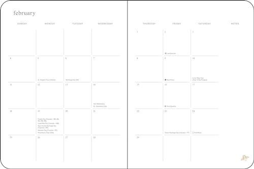 milk and honey 12-Month 2024 Monthly/Weekly Agenda Calendar