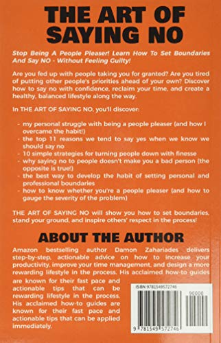 The Art Of Saying NO: How To Stand Your Ground, Reclaim Your Time And Energy, And Refuse To Be Taken For Granted (Without Feeling Guilty!) (The Art Of Living Well)