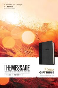 the message deluxe gift bible (leather-look, black/slate): the bible in contemporary language