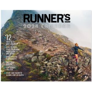 runner's world 2024 wall calendar: discover inspirational photography, training tips from the experts, motivational quotes, race dates and more!