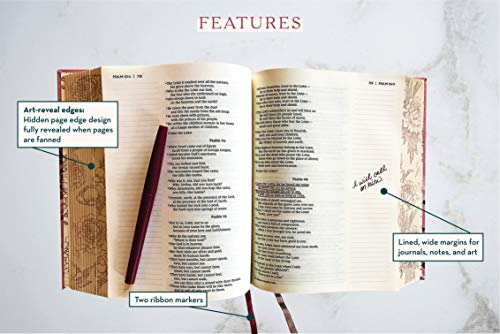 NIV, Artisan Collection Bible, Cloth over Board, Pink Floral, Designed Edges under Gilding, Red Letter, Comfort Print