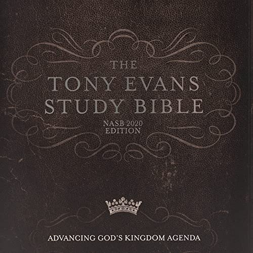 NASB Tony Evans Study Bible, Jacketed Hardcover, Black Letter, Study Notes and Commentary, Articles, Videos, Charts, Easy-to-Read Bible Karmnina Type