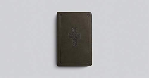 ESV Large Print Value Thinline Bible (TruTone, Olive, Celtic Cross Design)