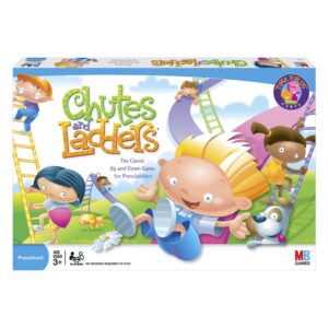 hasbro gaming chutes and ladders board game for 2 to 4 players kids ages 3 and up (amazon exclusive)