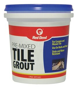 red devil 0428 pre-mixed tile grout, 1 pint, white