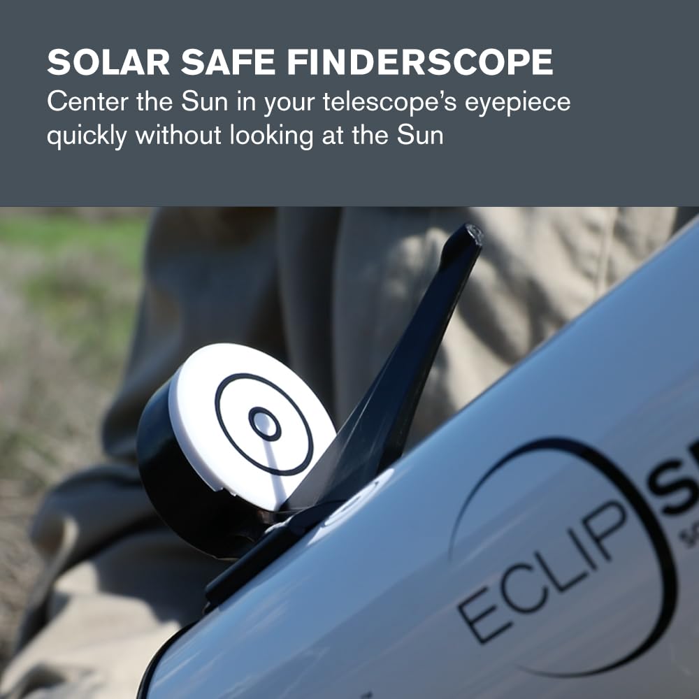 Celestron – EclipSmart Safe Solar Eclipse Telescope – 50MM Refractor – Meets ISO 12312-2:2015(E) Standards – Observe Solar Eclipses & Sunspots – Permanently Attached Solar Safe Filter & Finderscope