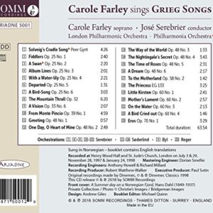 Carole Farley Sings Grieg Songs