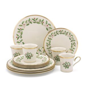 lenox 6122048 holiday 12-piece-plate-&-mug set