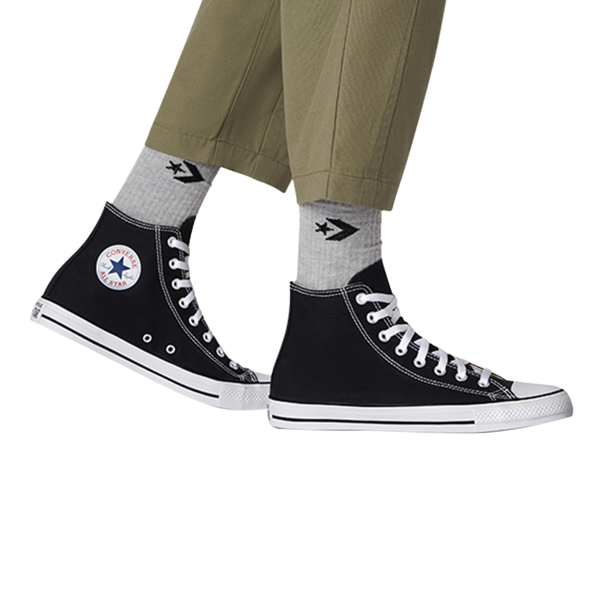 Converse Clothing & Apparel Chuck Taylor All Star Canvas High Top, Black/White, 6 Women/4 Men