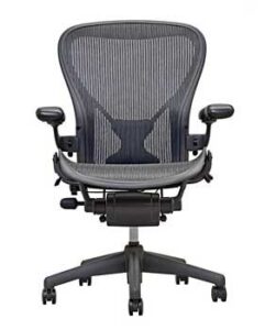 aeron size b - posture fit, graphite, classic carbon pellicle