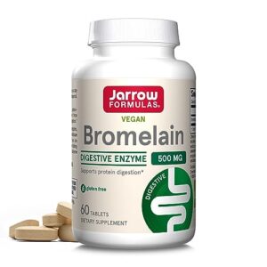 jarrow formulas bromelain tablets, 500 mg dietary supplement for protein digestion, 60 tablets, 60 day supply