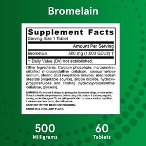 Jarrow Formulas Bromelain Tablets, 500 mg Dietary Supplement for Protein Digestion, 60 Tablets, 60 Day Supply