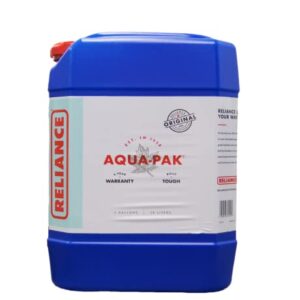 Reliance Products Aqua-Pak 5 Gallon Rigid Water Container, Blue, 11.5 Inch x 9.1 Inch x 15.4 Inch