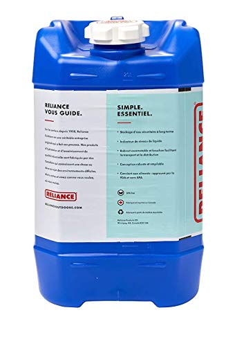 Reliance Products Aqua-Pak 5 Gallon Rigid Water Container, Blue, 11.5 Inch x 9.1 Inch x 15.4 Inch