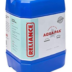 Reliance Products Aqua-Pak 5 Gallon Rigid Water Container, Blue, 11.5 Inch x 9.1 Inch x 15.4 Inch