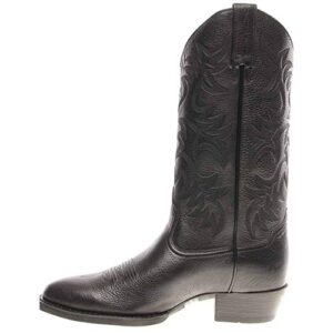 ariat mens heritage r toe western boot black deertan 10