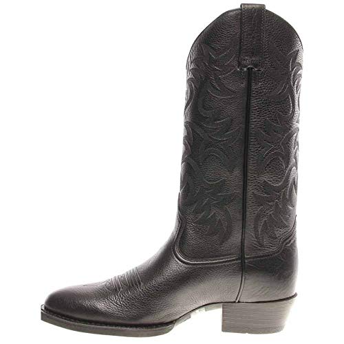 Ariat Mens Heritage R Toe Western Boot Black Deertan 10