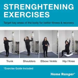 Home Ranger-Premium Shoulder Pulley System - Home Ranger-92, Model 260 - Modified Version with Assisted-grip Handles and Stainless Steel Over-The-Door Bracket Attachment - Easy Set-up, Range of Motion