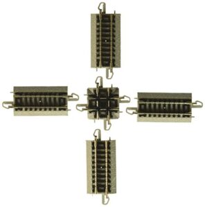 bachmann trains - snap-fit e-z track 90 degree crossing (1/card) - nickel silver rail with grey roadbed - n scale, 8