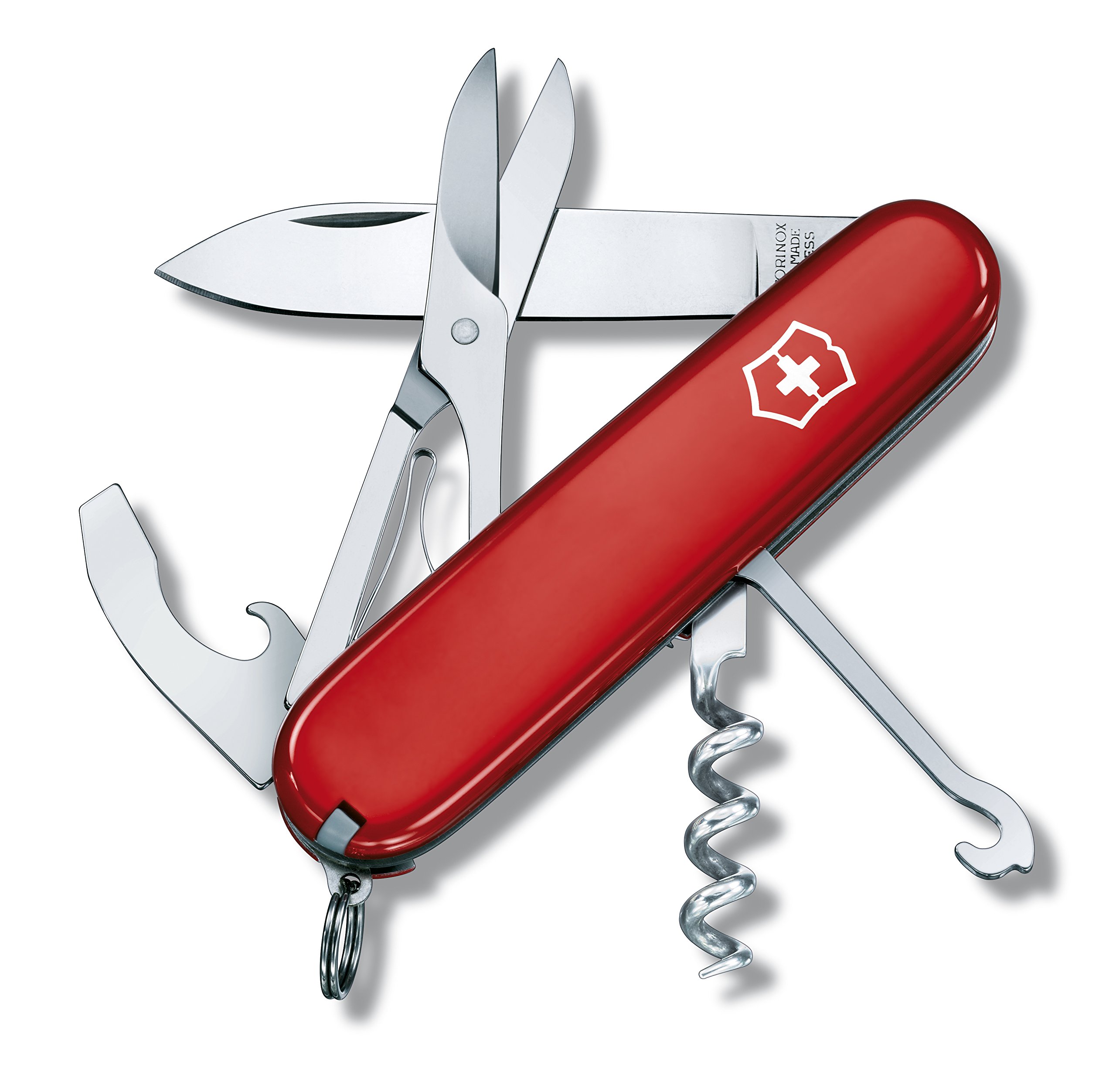 Victorinox Swiss Army Compact Pocket Knife, Red, 91mm