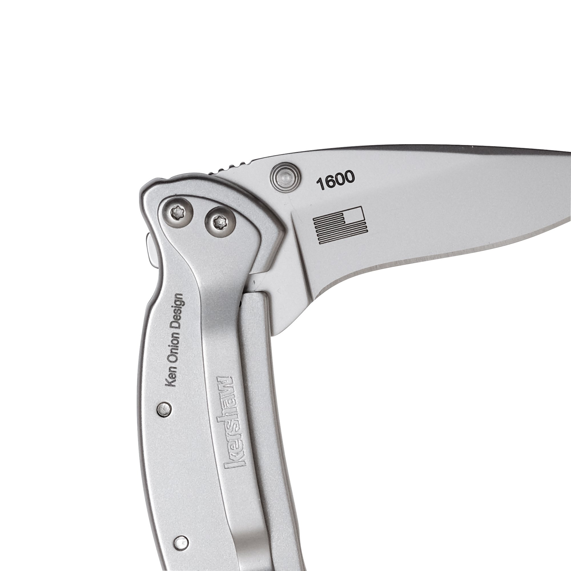 Kershaw Chive Pocket Knife, 1.9" 420HC Steel Blade with 410 Stainless Steel Handle, Assisted Opening with Flipper, Single-Position Pocketclip, Small EDC